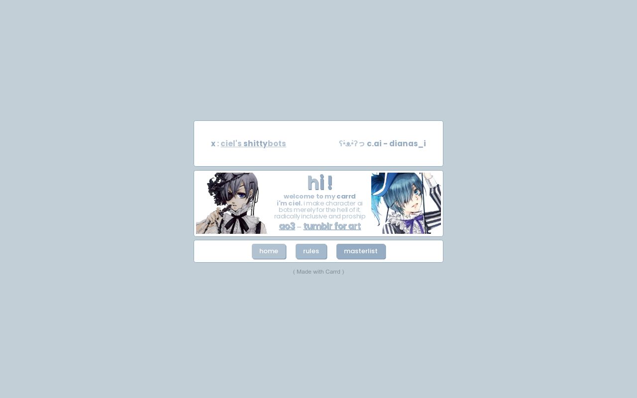 Ciel's Carrd